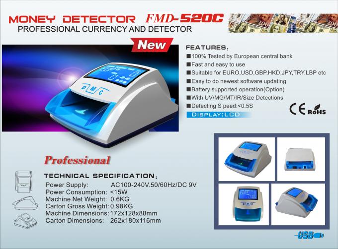 2017 mini 4 In 1 UV + IR + MG + MT Counterfeit Multi Currency Detector ...